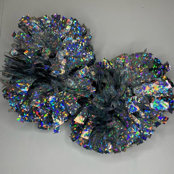 Chassé | Other | Chass Silver Iridescent Cheer Pom Poms Pair | Poshmark